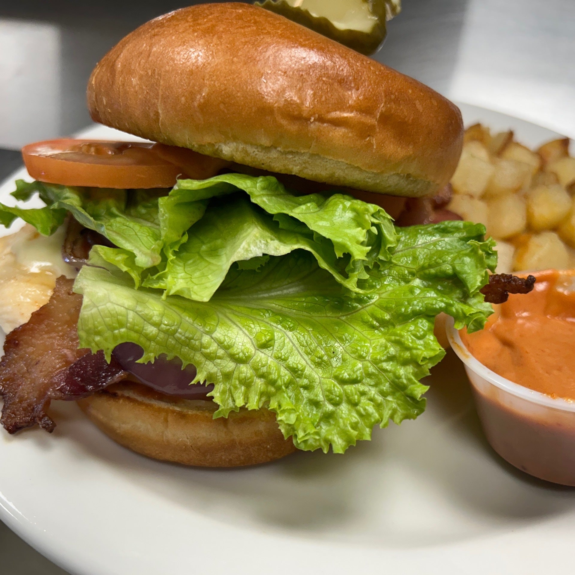 Bacon Swiss Chicken Sandwich Primos Cafe 8364